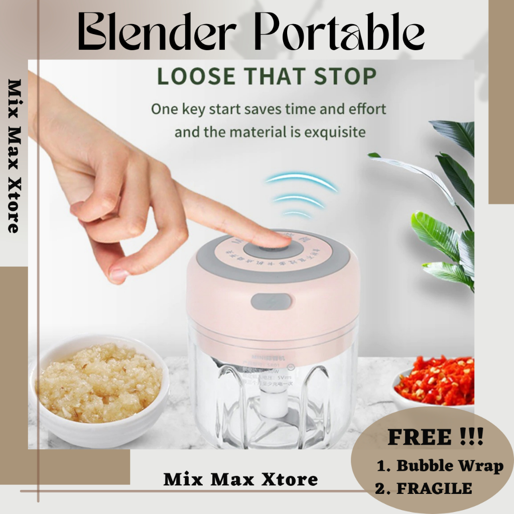 Jual Blender Mini Food Chopper Mini Electric Penggiling Bumbu USB ...