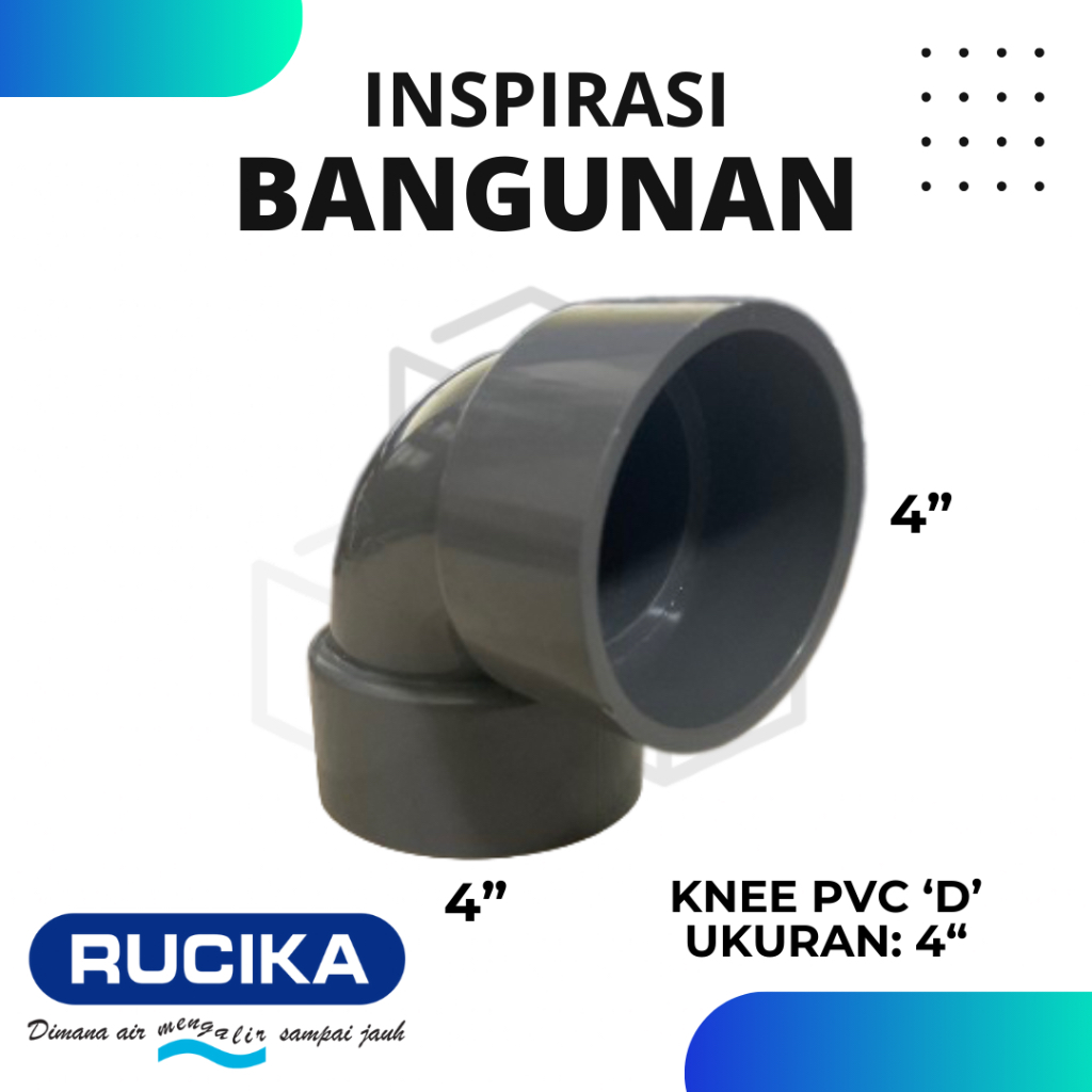 Jual RUCIKA Knee / Elbow / Keni PVC 90 Derajat - 4" 4 inch D kualitas terbaik harga terjangkau ...