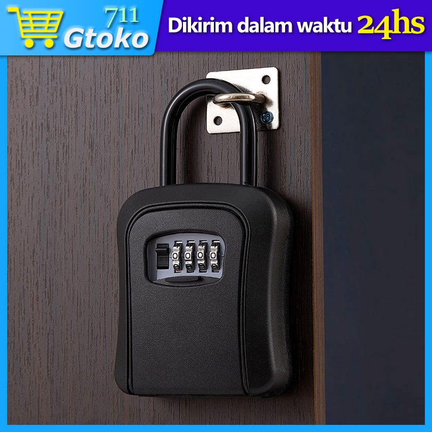 Jual Gembok Kotak Brankas Penyimpanan Kunci Dinding Key Safety Lock Box ...