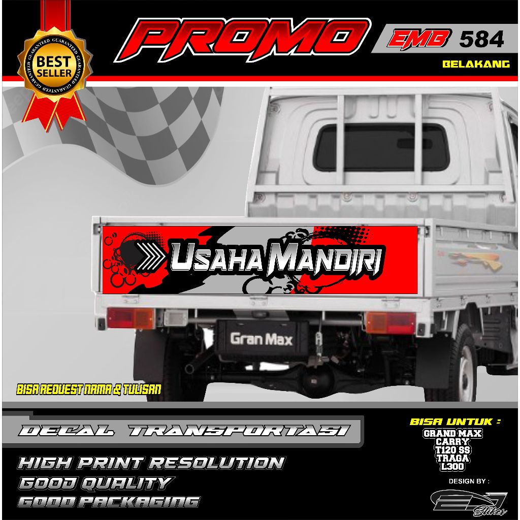 Jual STIKER CUSTOM L300, FUTURA, T120SS, NEW CARRY, GRANDMAX-STICKER ...