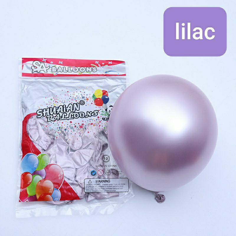 Jual Balon latex chrome metalik 10 inch ecer tebal balloon logam 10 ...