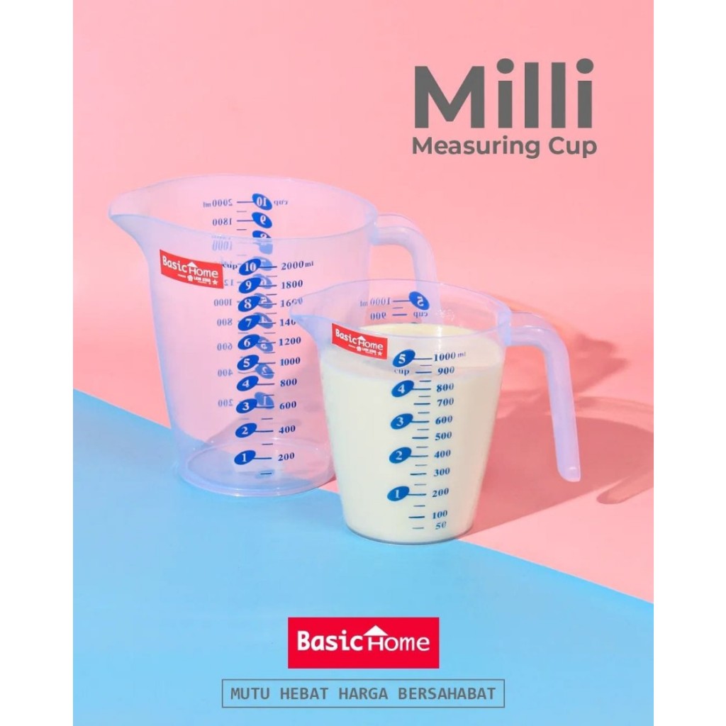 Jual GELAS TAKAR MILLI 2 LITER / GELAS TAKARAN | Shopee Indonesia