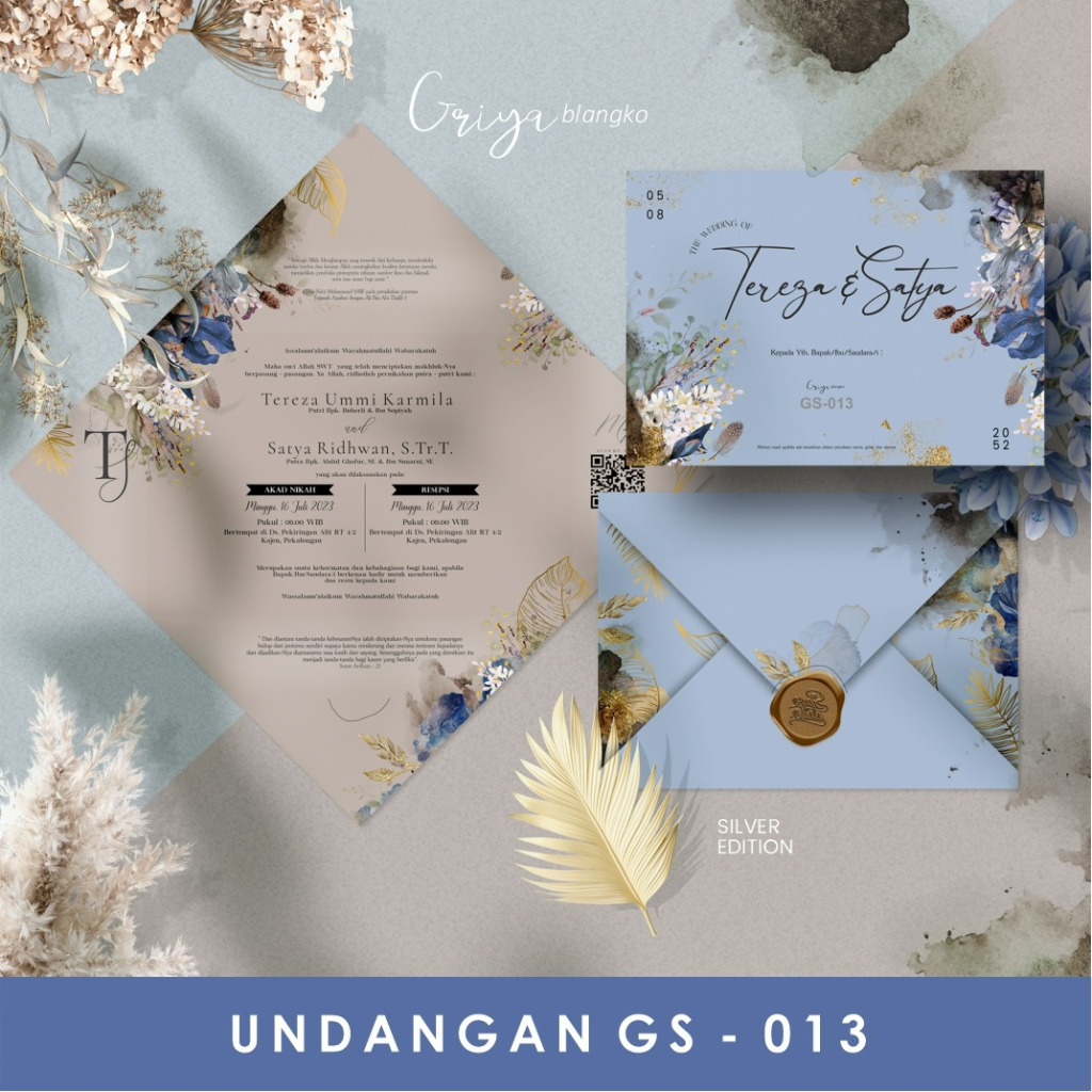 Jual Undangan pernikahan blangko griya gs 013 nikah wedding simple murah | Shopee Indonesia
