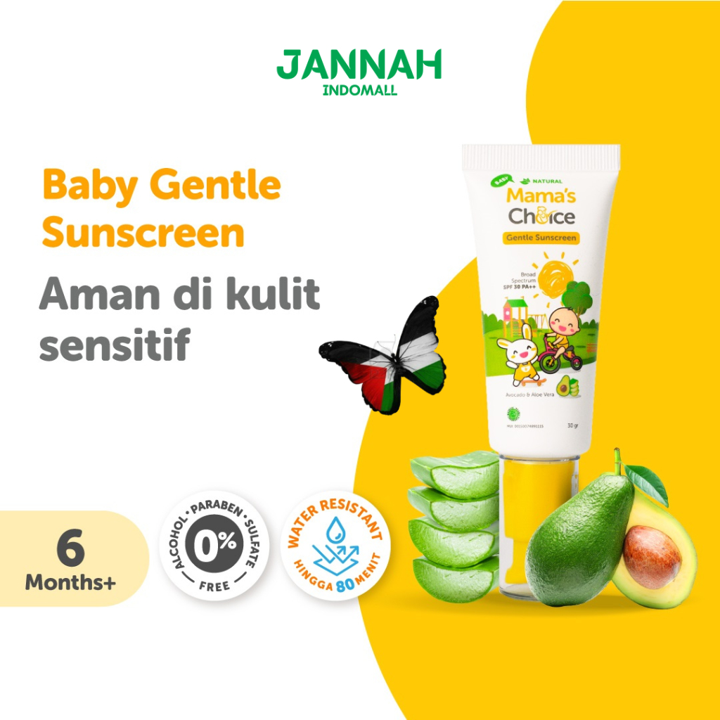 Jual Sunscreen Bayi SPF30++ Baby Gentle Sunscreen Mama's Choice Baby ...
