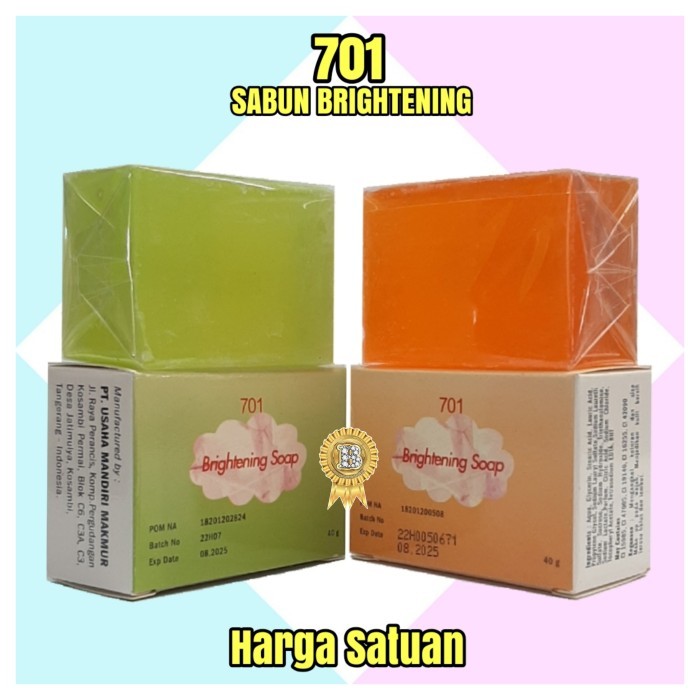 Jual 701 Brightening Soap 40gr Orange / Hijau Sabun Batang | Shopee ...