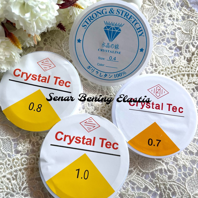Jual 1roll/ Senar Karet Kenur Elastis/ Cristal Tec/ Tali Karet Gelang ...