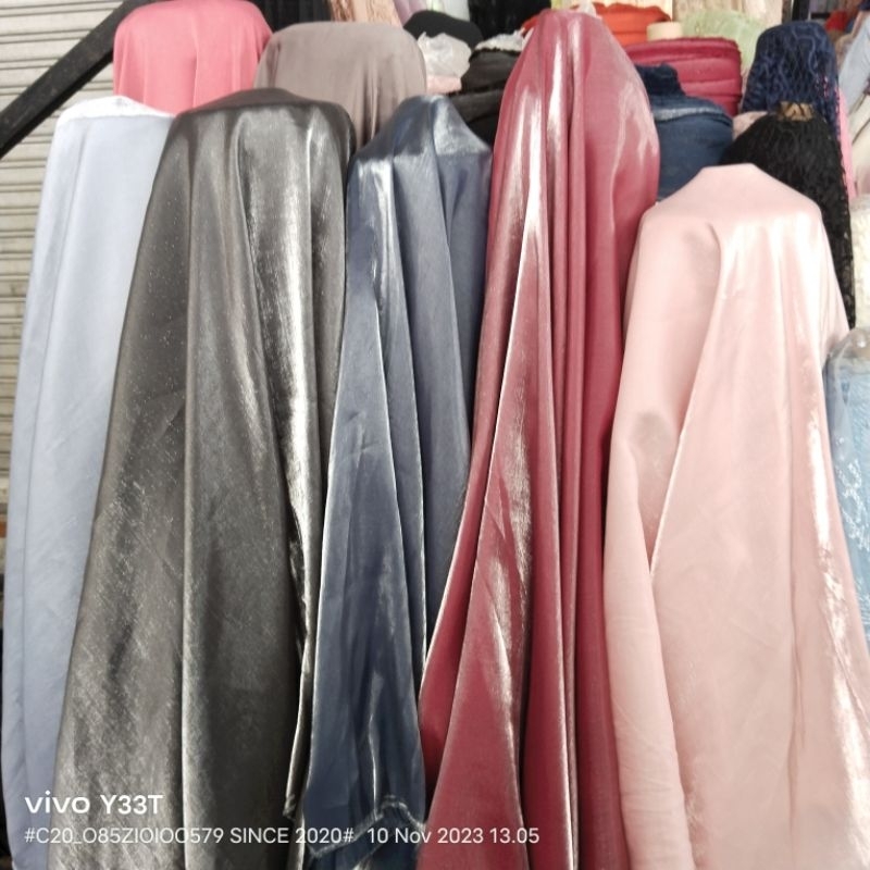 Jual Kain bahan shimmer organza hologram glossy glowing | harga per 0,5 ...
