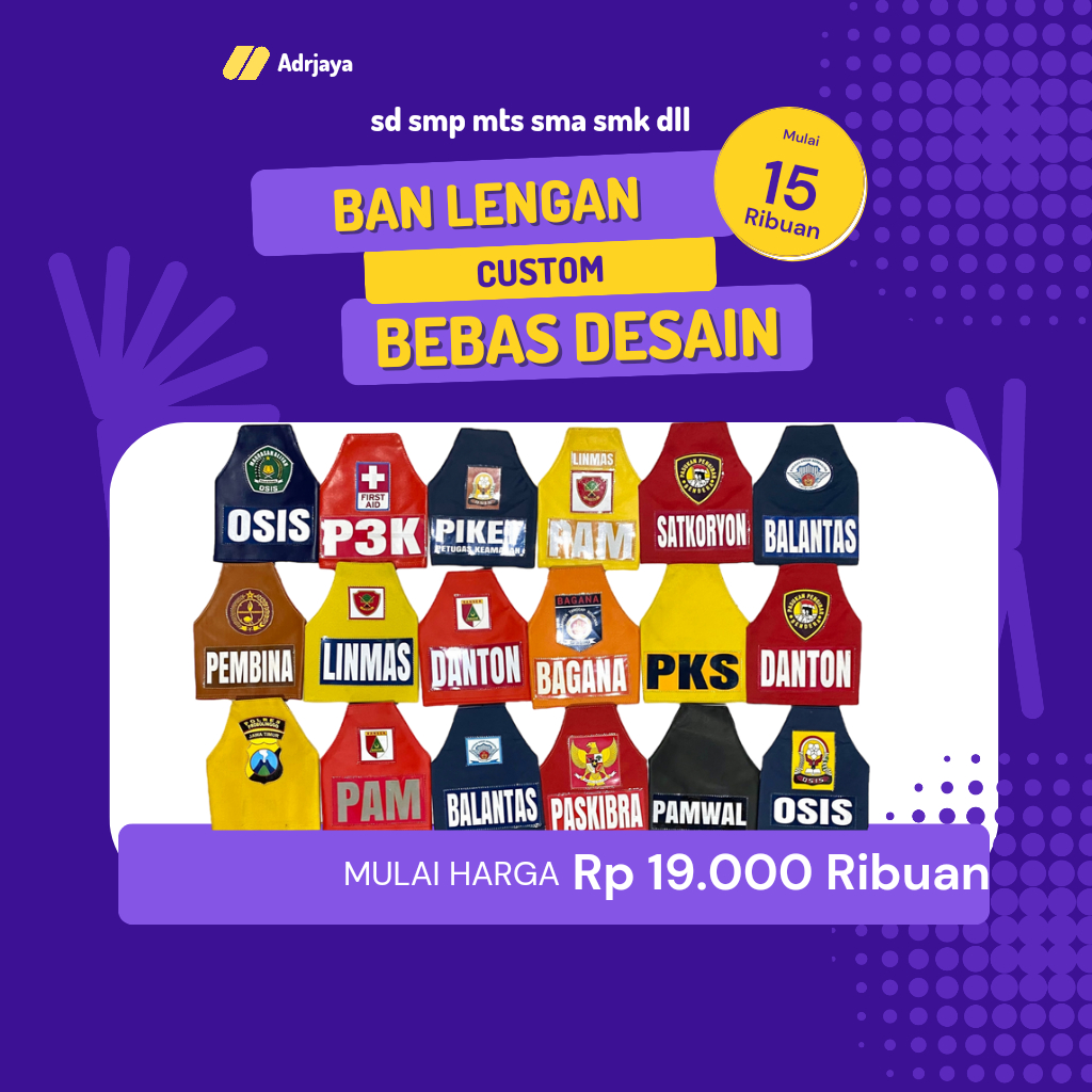 Jual Ban lengan Custom osis paskibra free desain | Shopee Indonesia