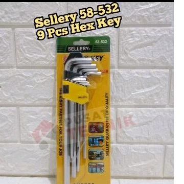 Jual SELLERY KUNCI L HEX EXTRA LONG 9 PCS ALLEN KEY SELLERY 9 PCS ...