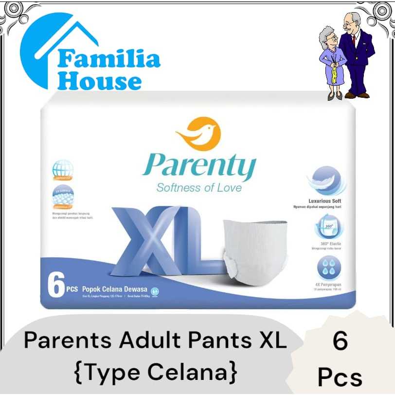 Jual Parenty Adult Pants Soft Diapers XL6 | Popok Celana Dewasa XL 6 ...