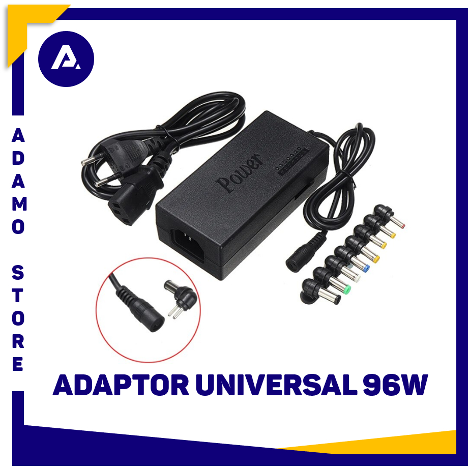 Jual Adaptor Universal 96W Charger Laptop 8 Connector | Shopee Indonesia