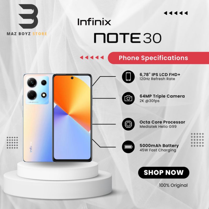 Jual Infinix Note 30 8/256 Garansi Resmi | Shopee Indonesia