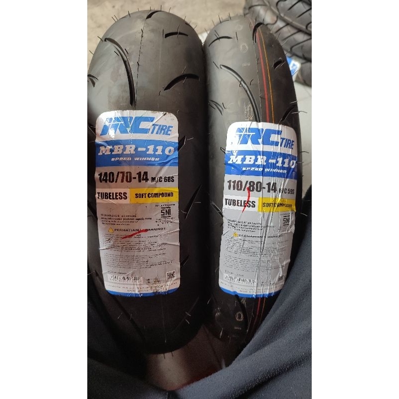 Jual ( PAKET 2 BAN RING 14 ) AEROX IRC MBR -110 TL 110/80-14 & 140/70 ...