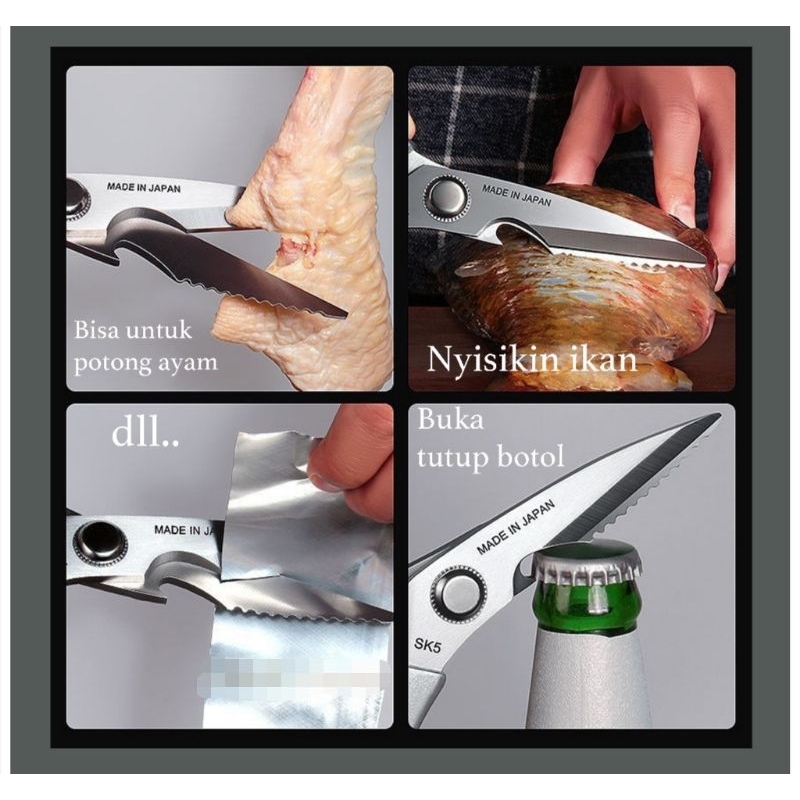 Jual Gunting Dapur Multifungsi Pemotong Daging Ayam Ikan Serbaguna ...