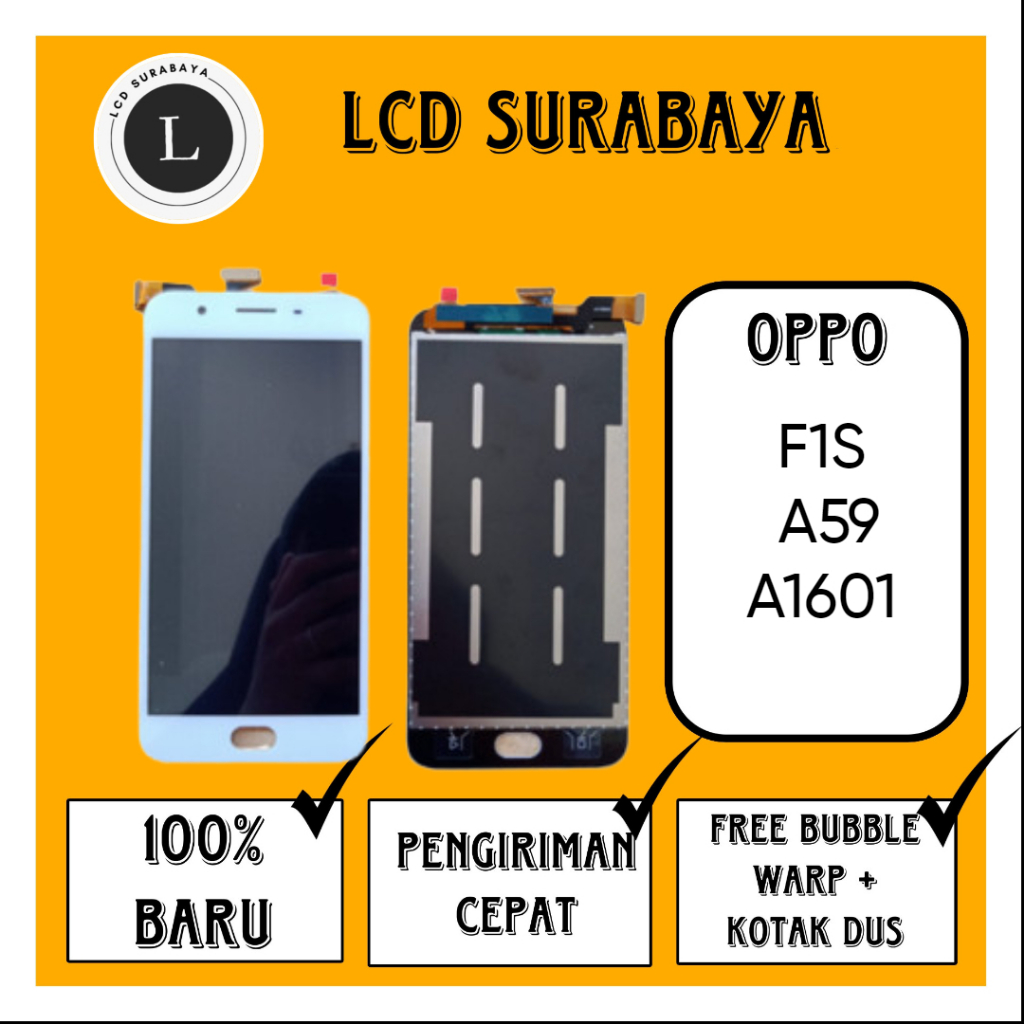 Jual LCD OPPO F1S / A59 / A1601 INCELL ORIGINAL FULLSET TOUCHSCREEN ...