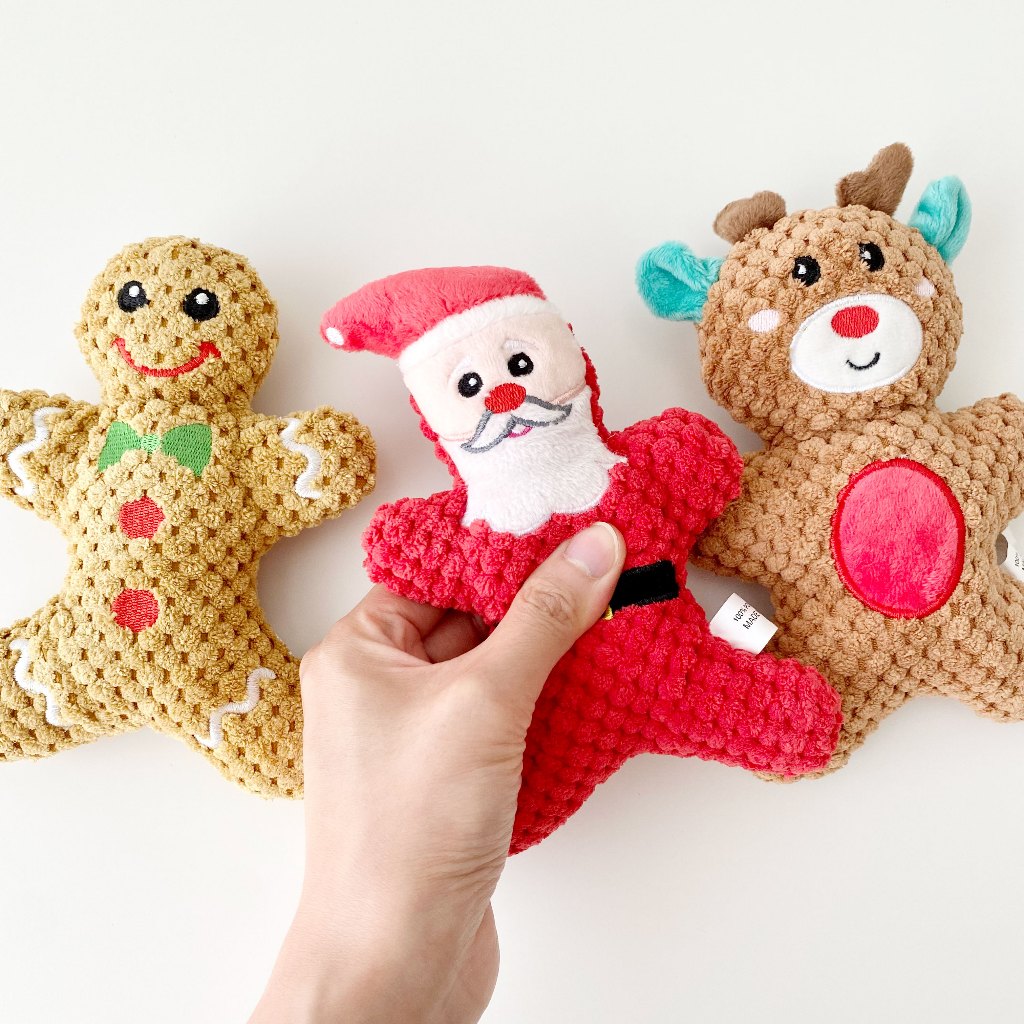 Jual WOOFIDOO Christmas Squeak Dog Cat Toy Santa Gingerbread Rudolf ...