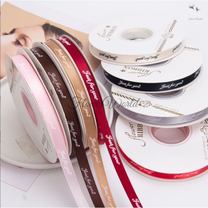 Jual [FlowerWorld]Pita Satin Just For You / 1.0 cm x 35 Yard 1 Roll ...