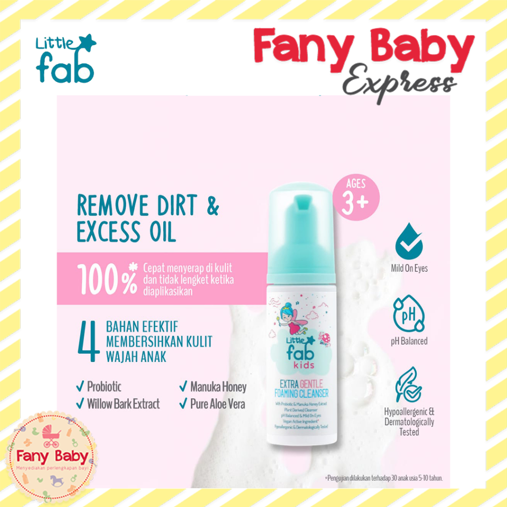 Jual LITTLE FAB KIDS EXTRA GENTLE FOAMING CLEANSER 60ML GIRL | Shopee ...