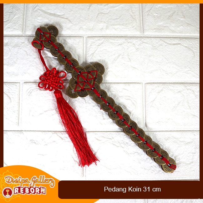 Jual Pedang Koin Cina Kuno Fengshui Keberuntungan 31 cm | Shopee Indonesia