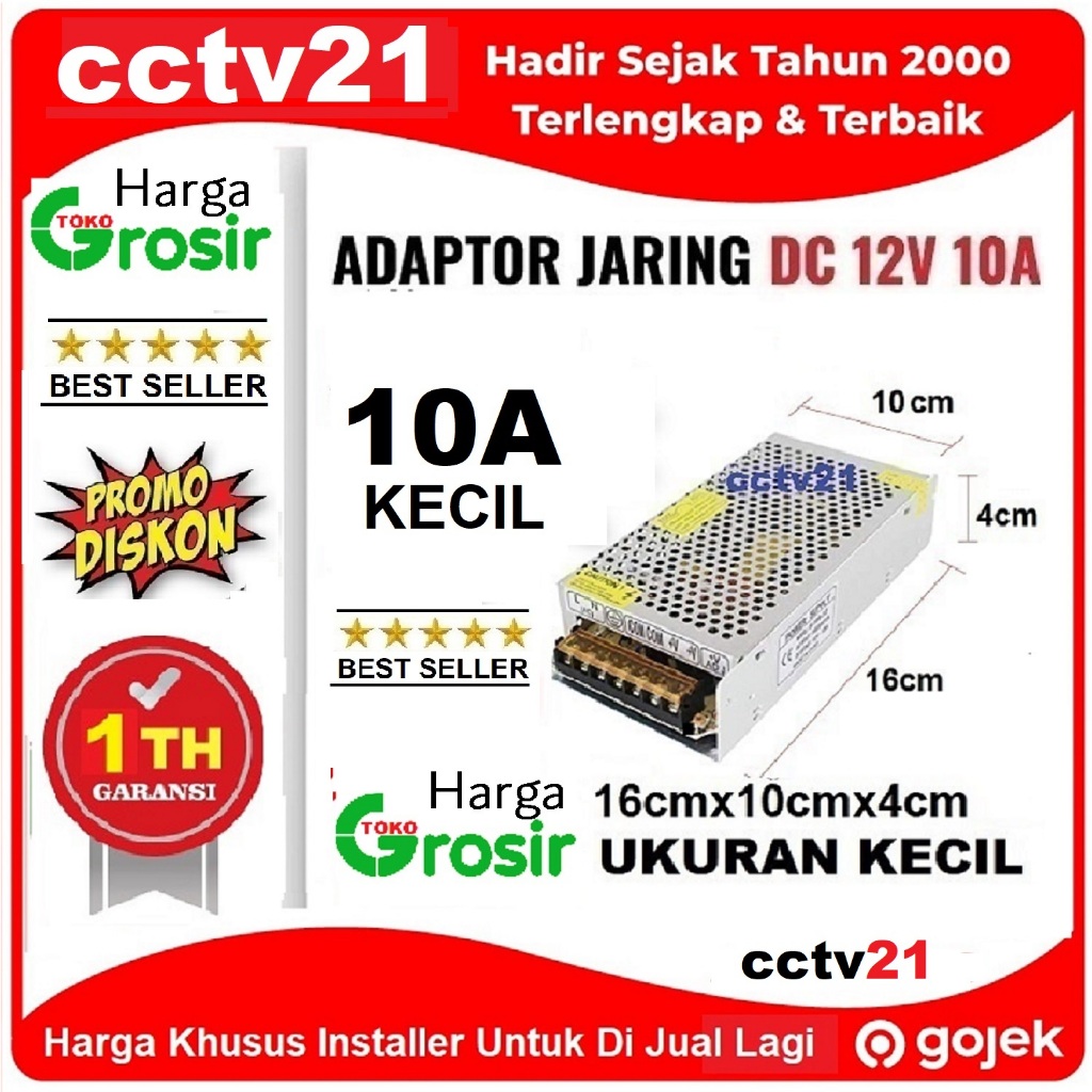 Jual Adaptor Switching / Power Supply Output DC12V 10A Ukuran Kecil Garansi 1Th Harga Jual Lagi ...