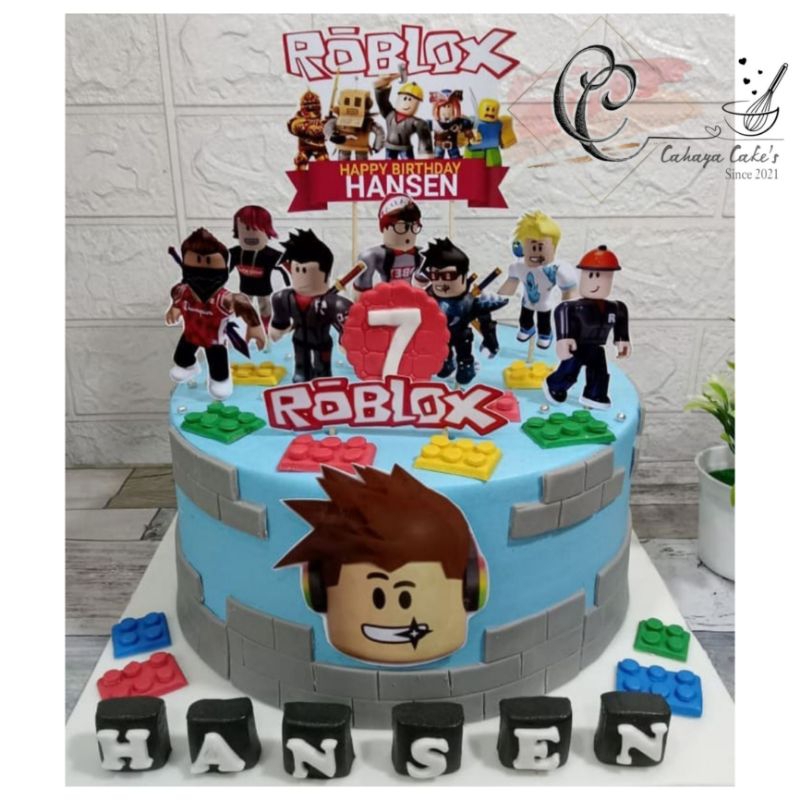 Jual Kue Ulang Tahun Roblox / Roblox Cake / Kue Ultah Robot Roblox ...