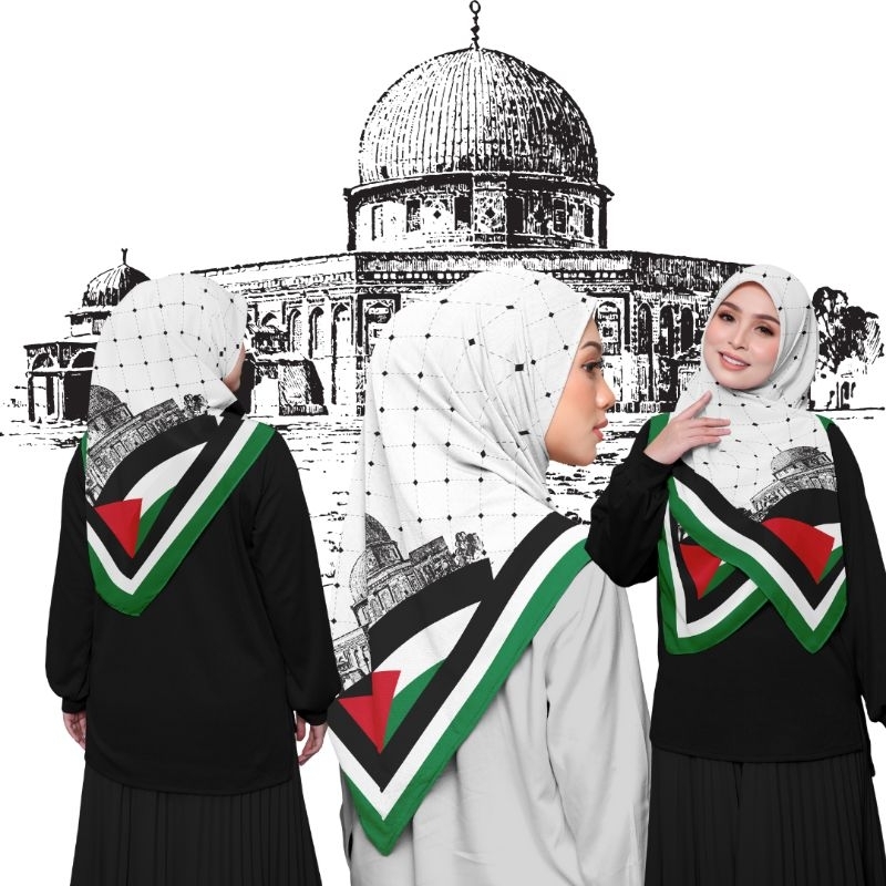 Jual Hijab palestina Al aqso Jilbab palestine syal scarf palestina ...