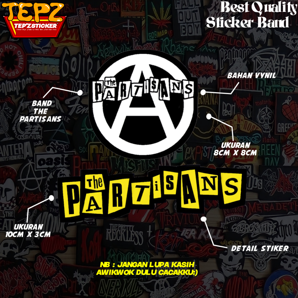 Jual STIKER STICKER (BAND THE PARTISANS) STIKER BAND|STIKER METAL ...