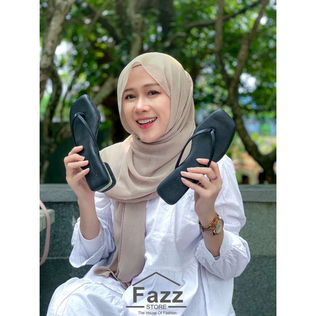 Jual Fazz Sandal - Celina Heels Wanita Jepit Simpel | Shopee Indonesia