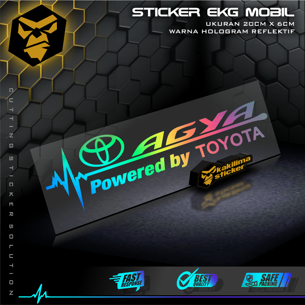 Jual Sticker EKG Logo Mobil Toyota Agya, Alphard, Altis, Avanza, Calya ...