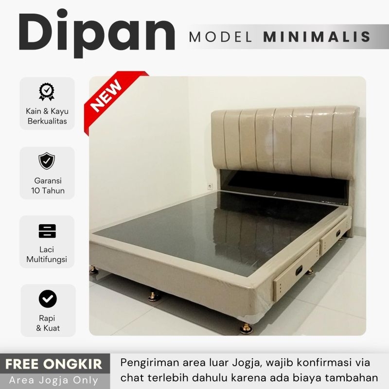 Jual PROMO Dipan Minimalis Sandaran TANPA Laci - Bahan Kain Oscar - COD ...