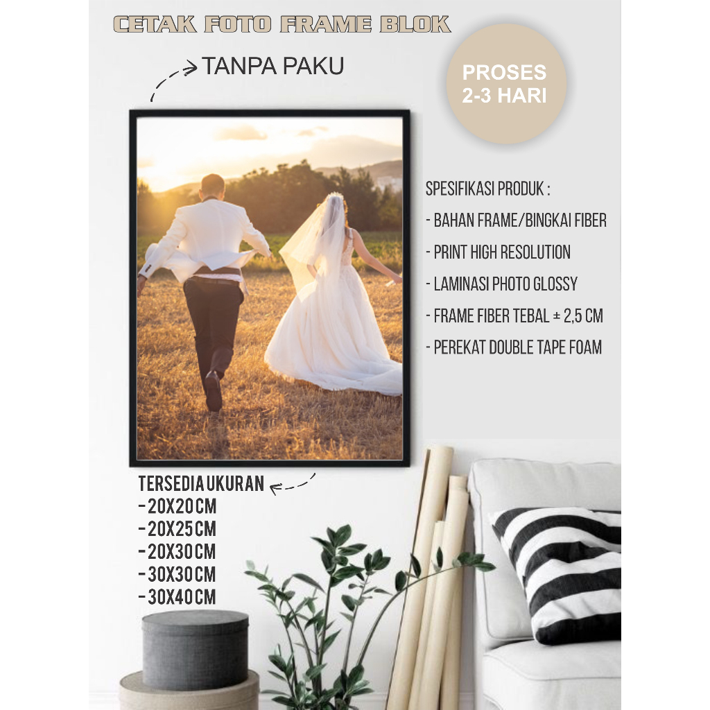Jual Cetak Foto Frame Blok l Cetak Foto Bingkai l Ukuran 20x30cm ...
