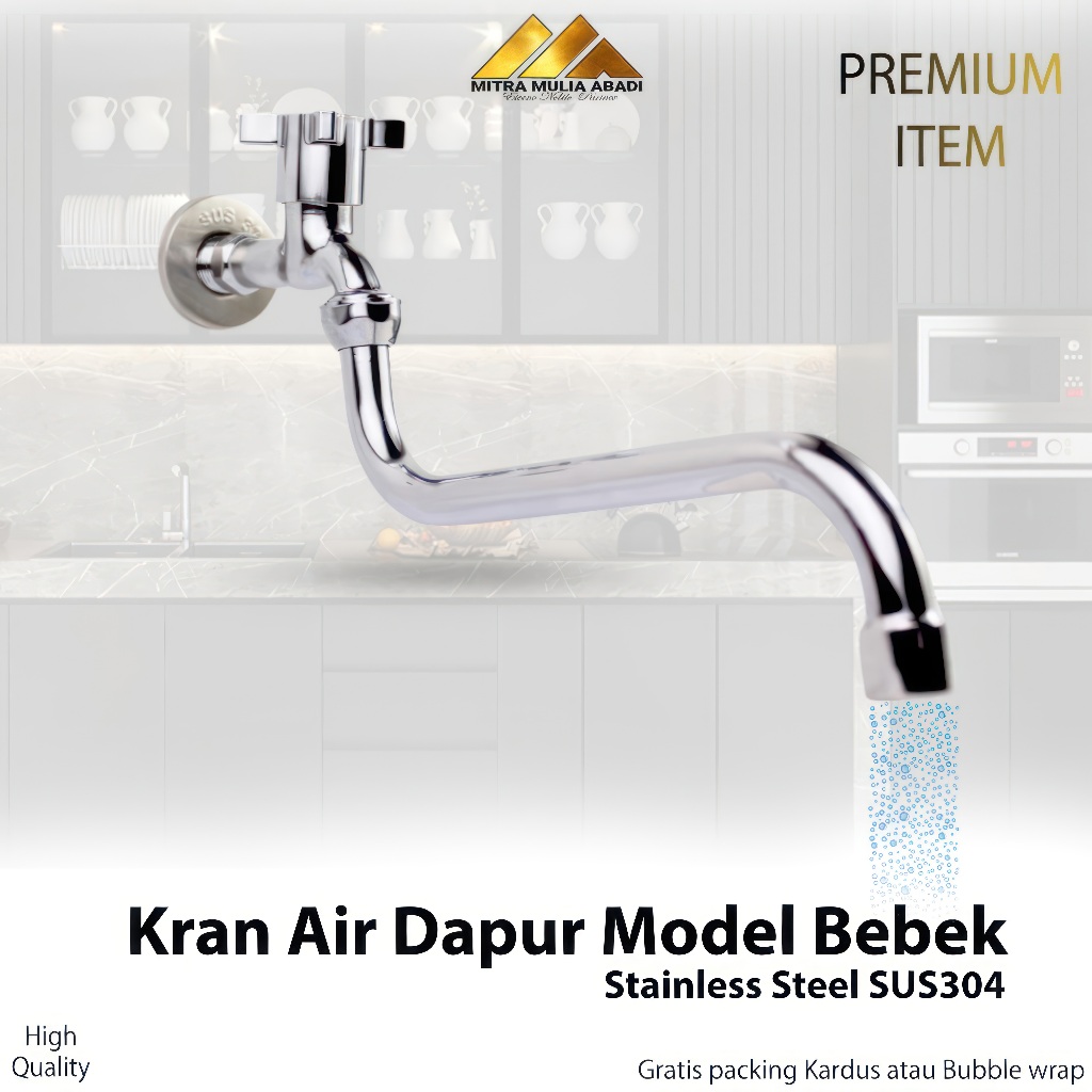 Jual Kran Air Dapur Model Bebek Stainless Steel / Kran Cuci Piring ...