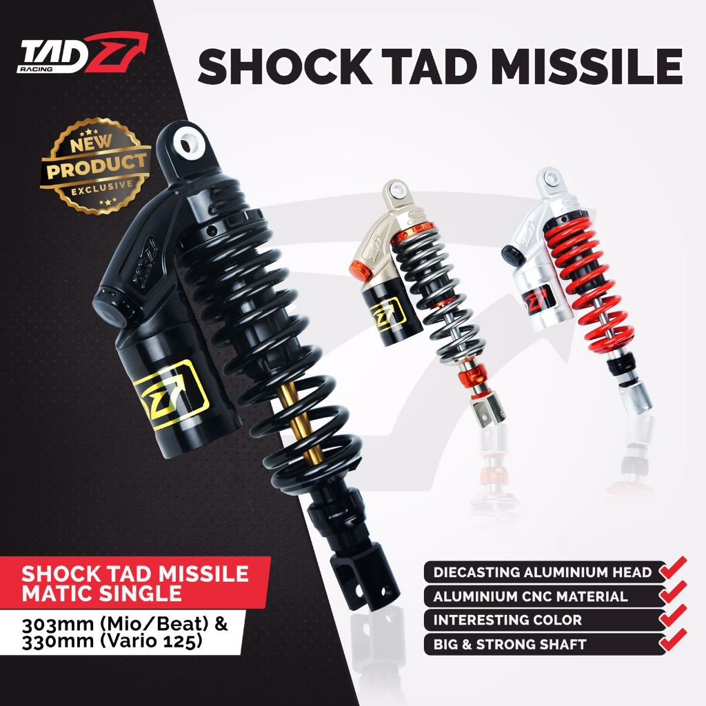 Jual SHOCK TAD MISSILE SB-3 FOR MIO / BEAT 305 MM FOR VARIO 125 330 MM | Shopee Indonesia