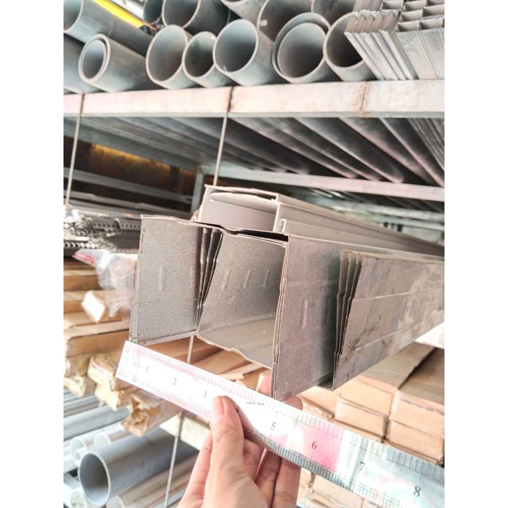 Jual Talang Kotak Galvalum L120mm x 1 Meter Talang Air Kotak Galvanis ...