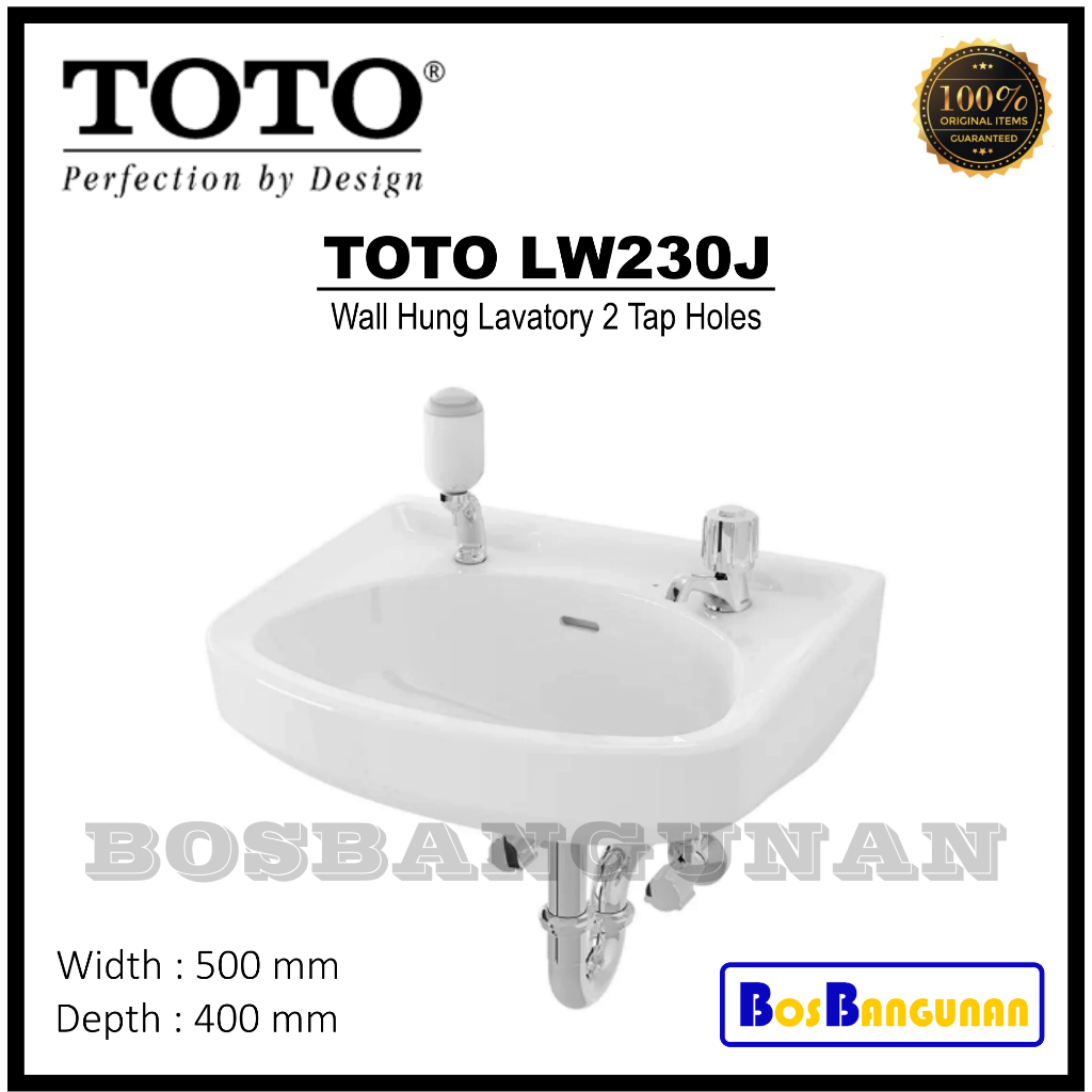 Jual Wastafel Gantung TOTO LW 230 J / Wall Hung Lavatory TOTO LW230J / Wastafel TOTO LW 230 J ...