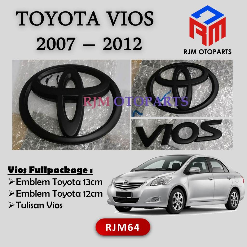 Jual EMBLEM LOGO TOYOTA VIOS 2007 - 2012, DEPAN, BELAKANG, TULISAN VIOS ...
