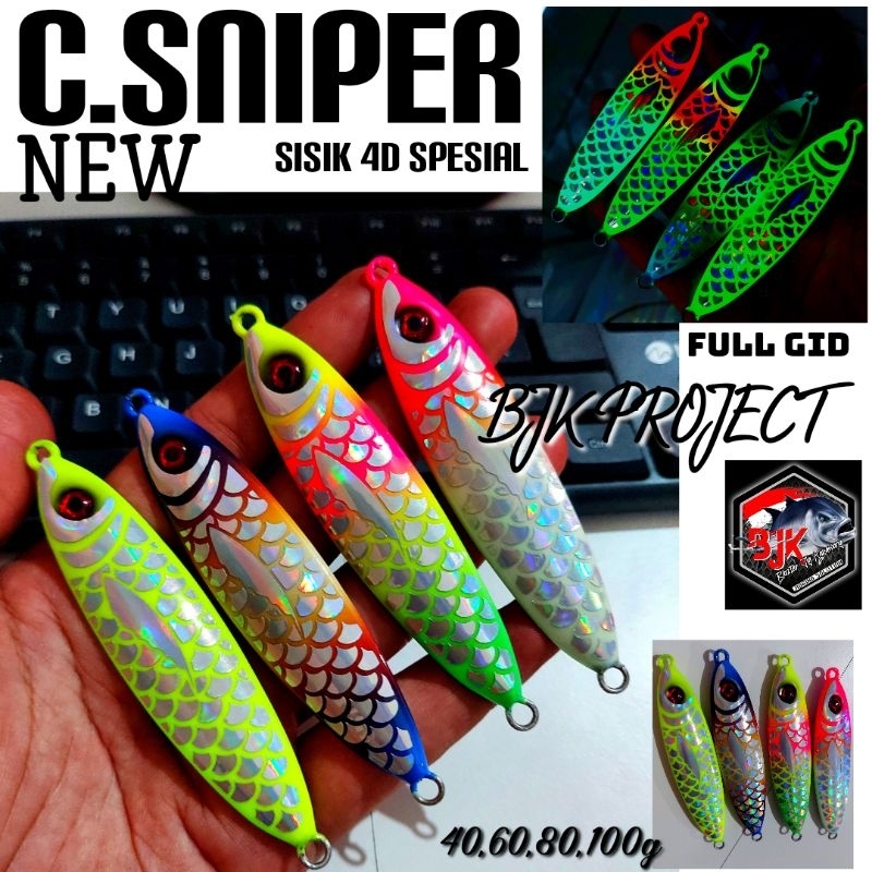 Jual METAL JIG C.SNIPER 40,60,80,100 GRAM NEW SISIK VARIAN BARU UMPAN ...