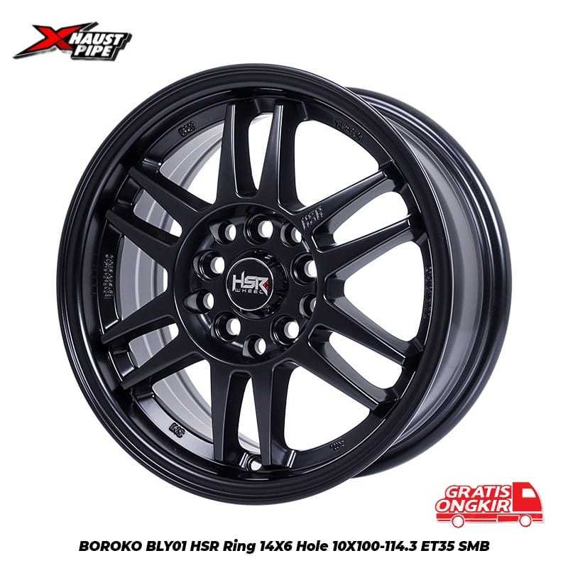 Jual VELG MOBIL RACING R14 BOROKO BOROKO BLY01 HSR R14X6 H10X100-114,3 ET35 SMB | Shopee Indonesia