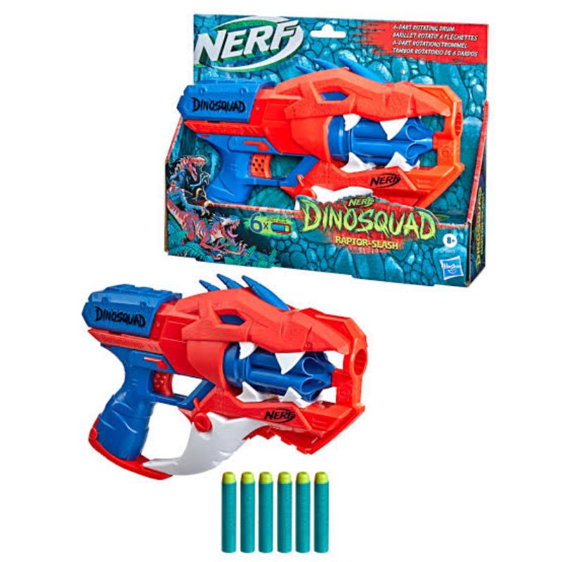 Jual nerf dinosquad raptor splash dengan 6 peluru tembakan nerf ...