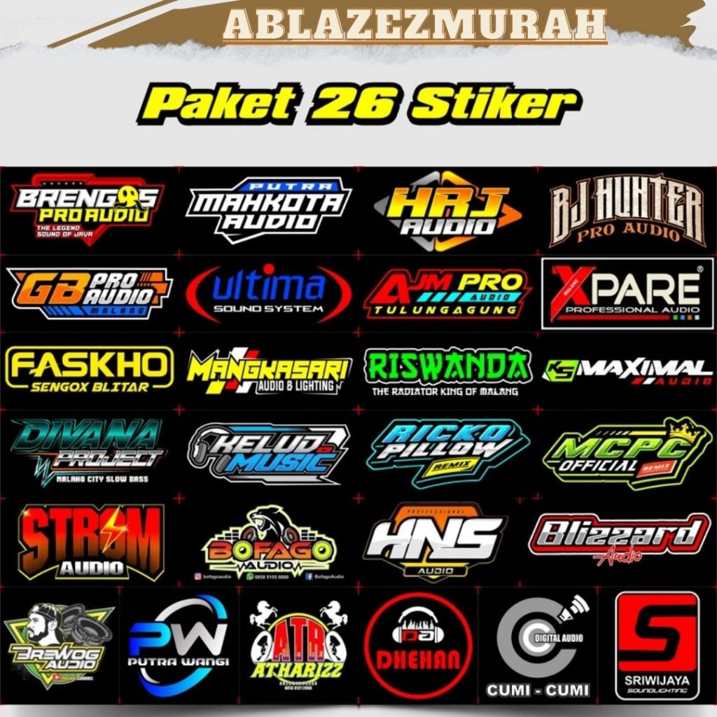 Jual STICKER SOUND SYSTEM|STIKER SOUND SYSTEM - STICKER SOUND ISI 25 | Shopee Indonesia