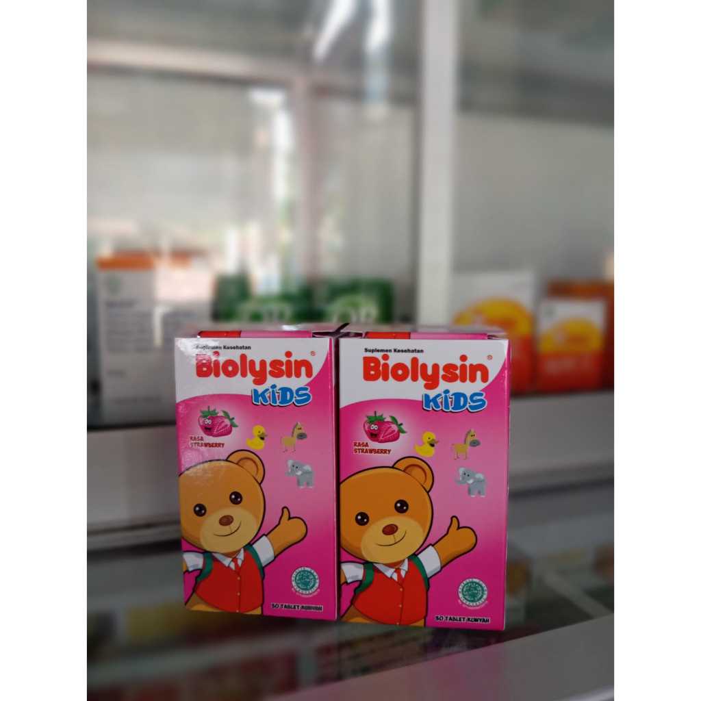 Jual Biolysin Kids Rasa STAWBERRY 30 Tablet | Shopee Indonesia