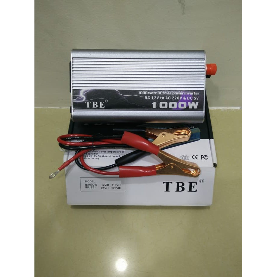 Jual INVERTER TBE 1000w / PERUBAH ARUS DC12 V TO AC 220V 1000 WATT ...