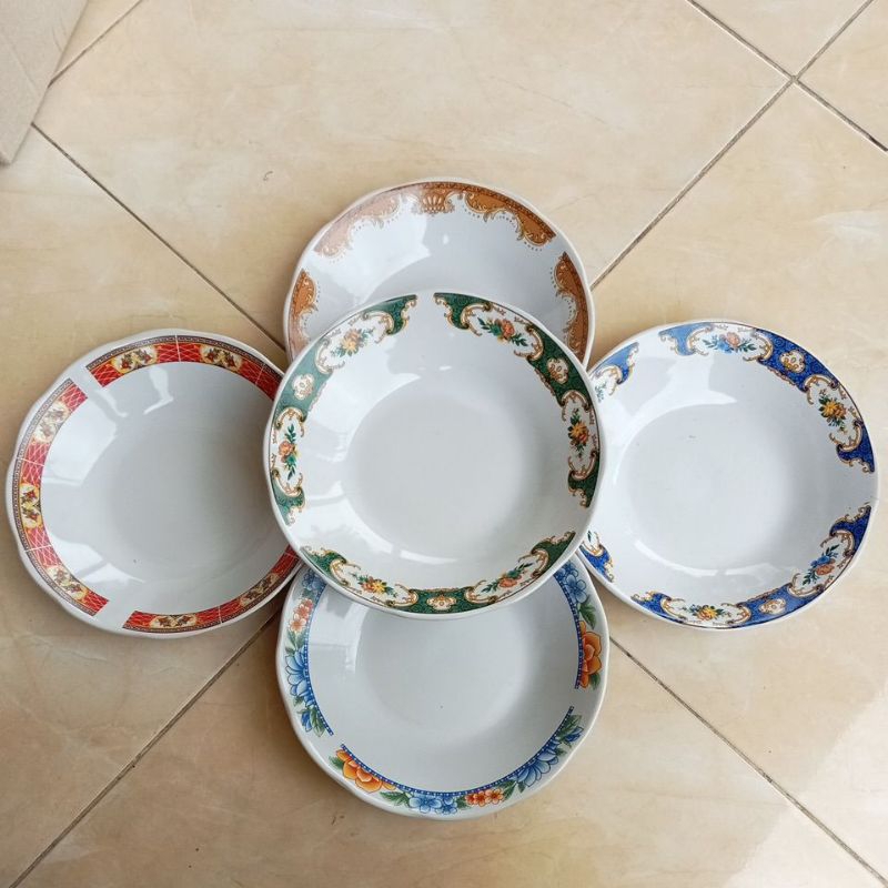 Jual [6pcs]Piring Keramik Lilia | Piring Makan 20.5cm | Shopee Indonesia