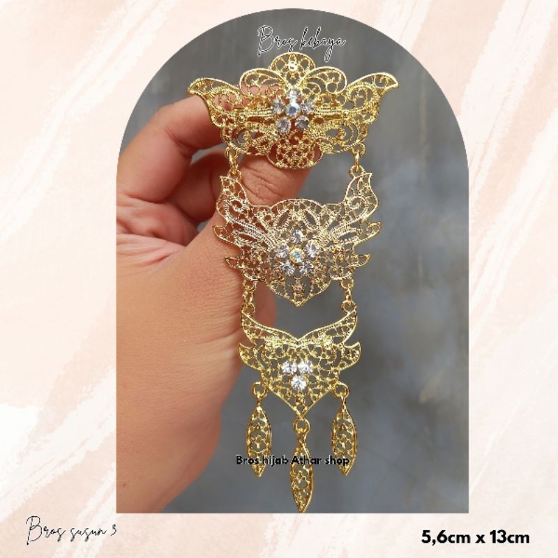 Jual Bros Kebaya Gold Emas Perak Kutubaru 3 Susun Bross Kutu Baru ...