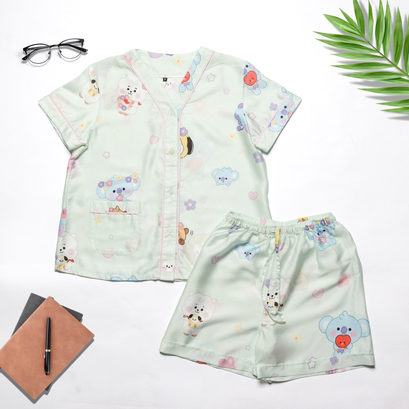 Jual BT21 BTS Pajamas Organik Tenssels size M saja | Shopee Indonesia