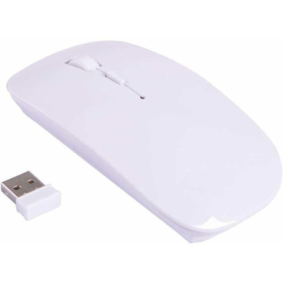 Jual Mouse wireless gaming murah slim 2.4Ghz - Putih/hitam/wireless ...