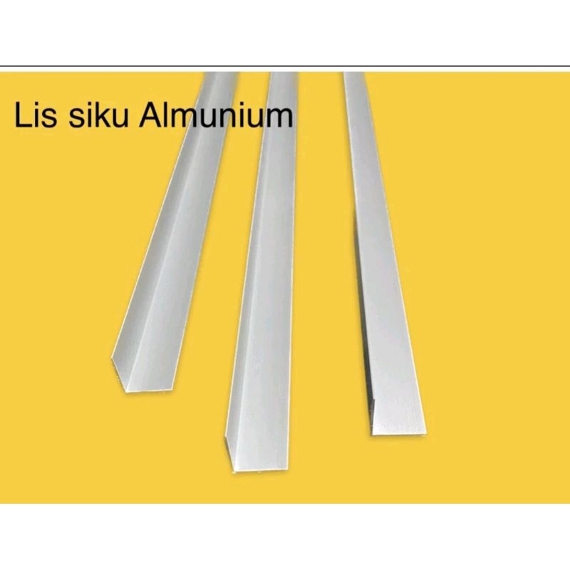 Jual list siku alumunium L 1cmx1cm&1,5cmx1,5cm (1 meter) | Shopee Indonesia