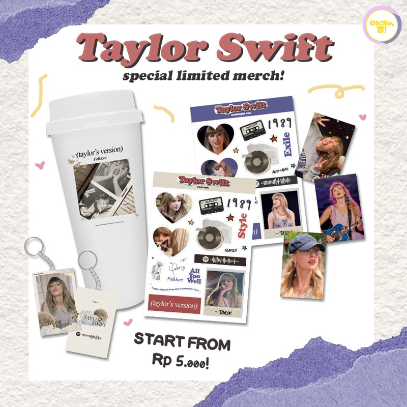 Jual TAYLOR SWIFT ERA TOUR MERCH PAKET LENGKAP MERCHANDISE SWIFTIES ERA ...