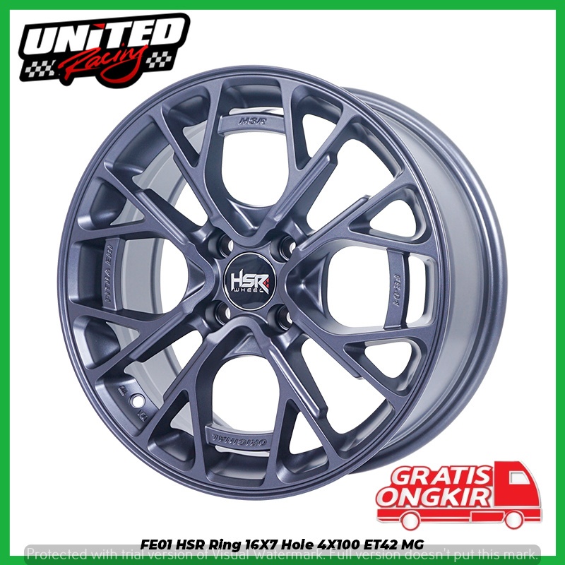 Jual VELG RACING MOBIL HONDA FREED WONDER MOBILIO JAZZ RING 16 HSR FE01 GREY VELAK R16 MURAH ...