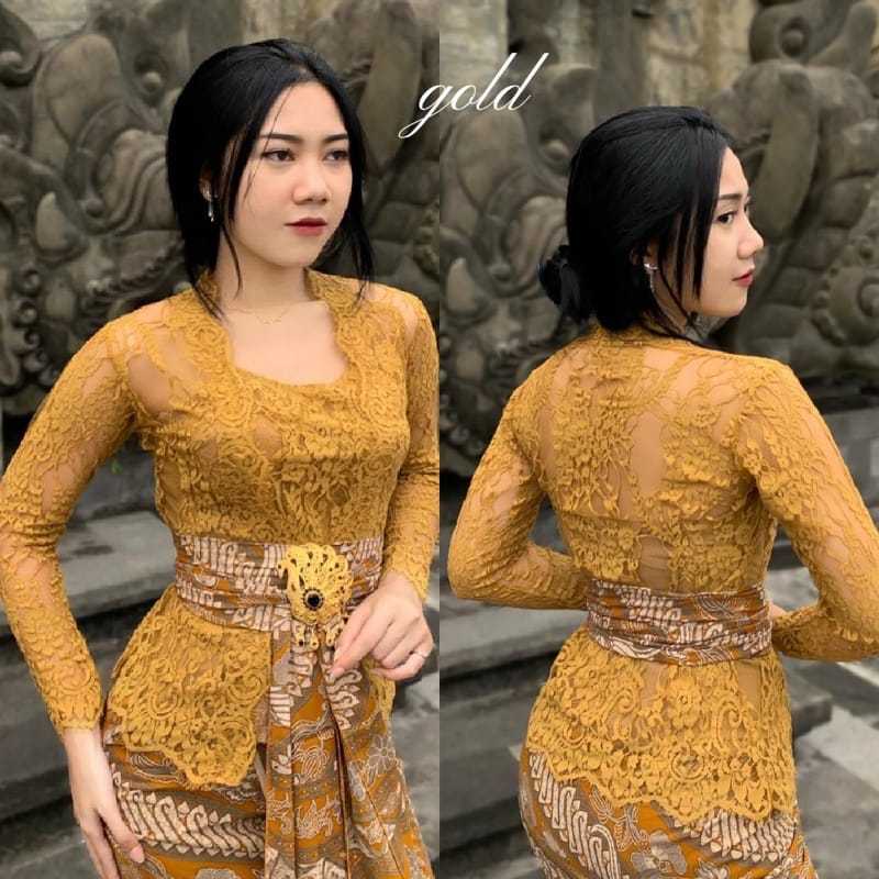 Jual (TERLARIS) Kebaya Brokat bali Sofia, Atasan Kebaya kutu baru, Kebaya borkat Bali tanpa ...